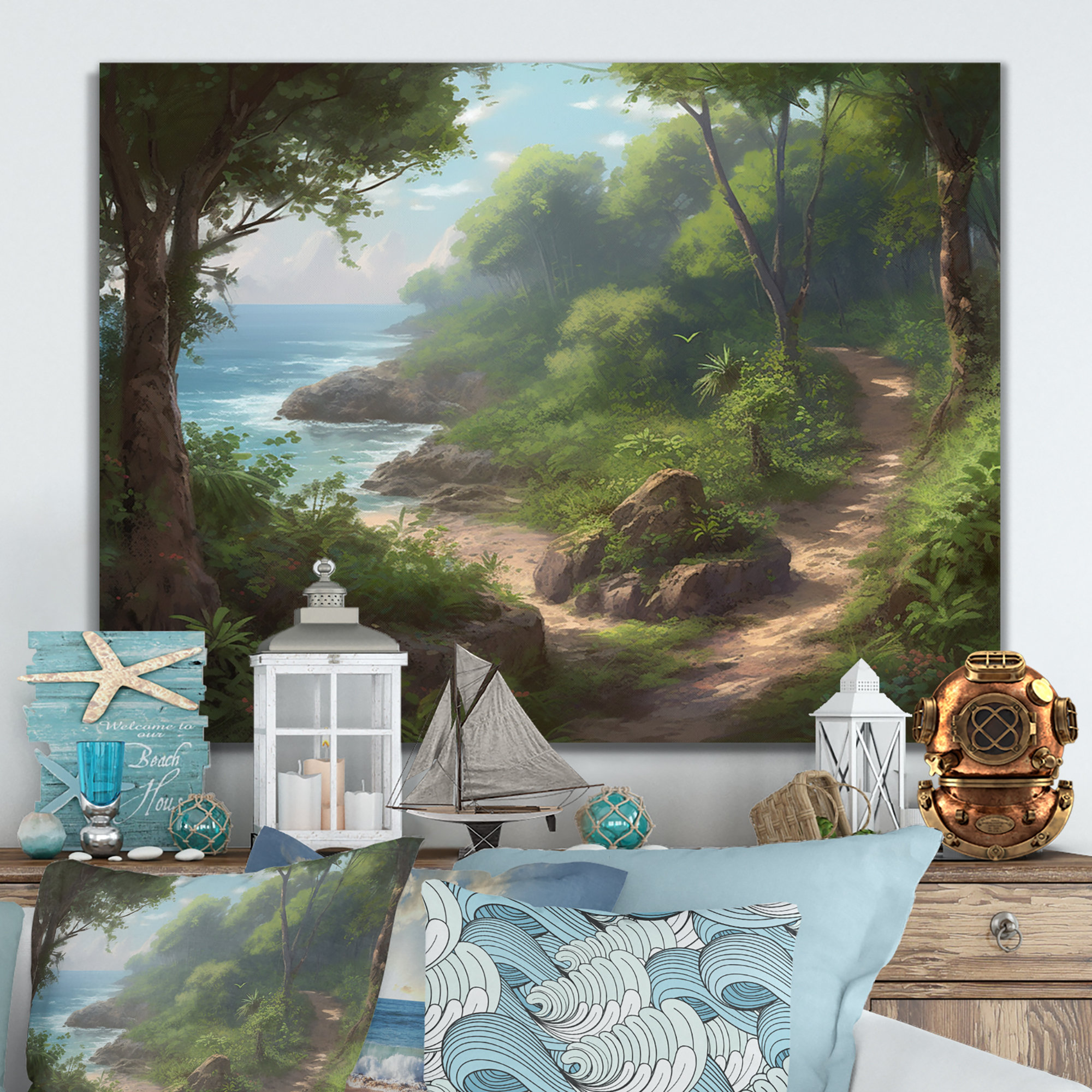 Millwood Pines Coastal Radiance III - Print on Canvas | Wayfair