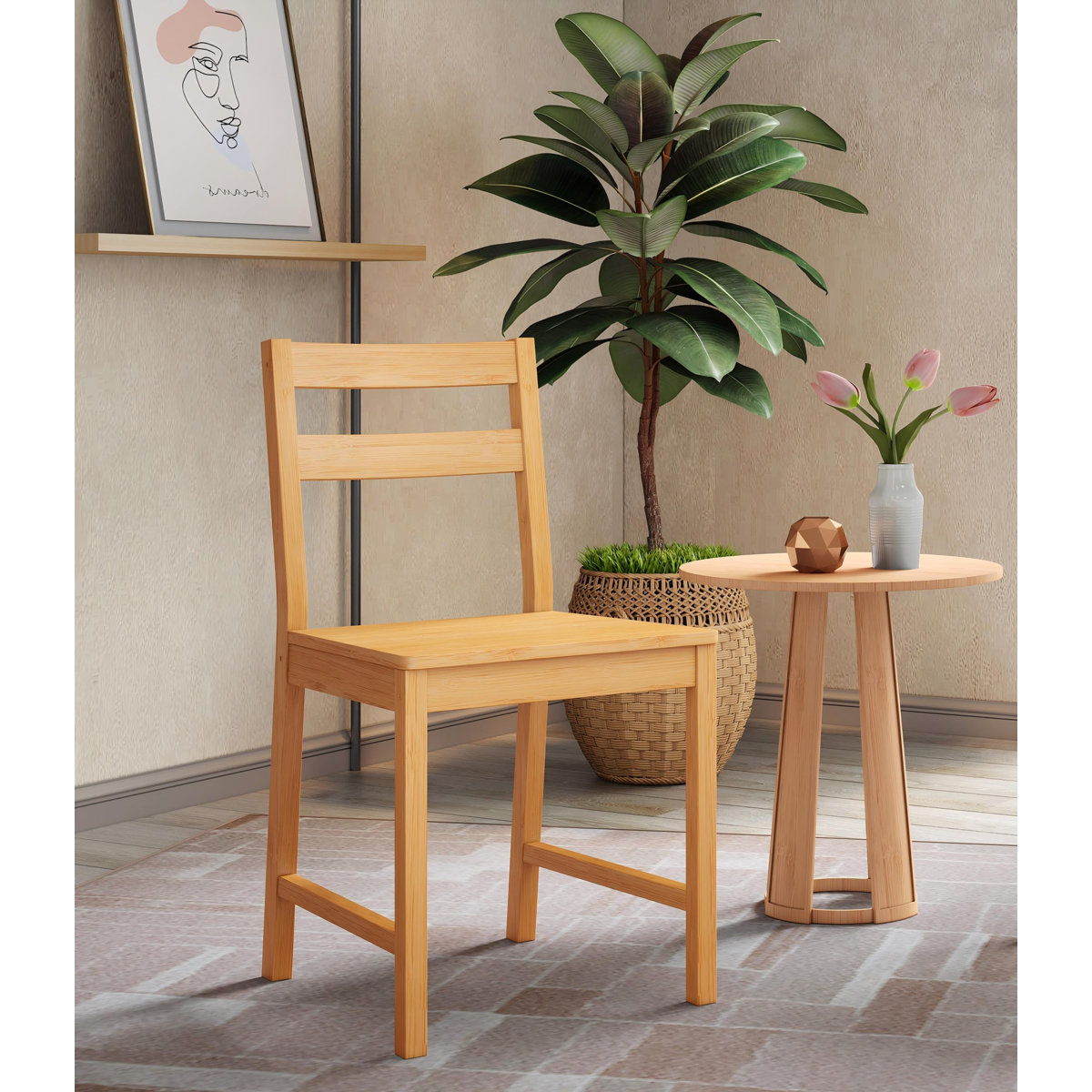 Lark Manor™ Lark Manor Solid Wood Side Chair - Set of 2 Modern Straight ...