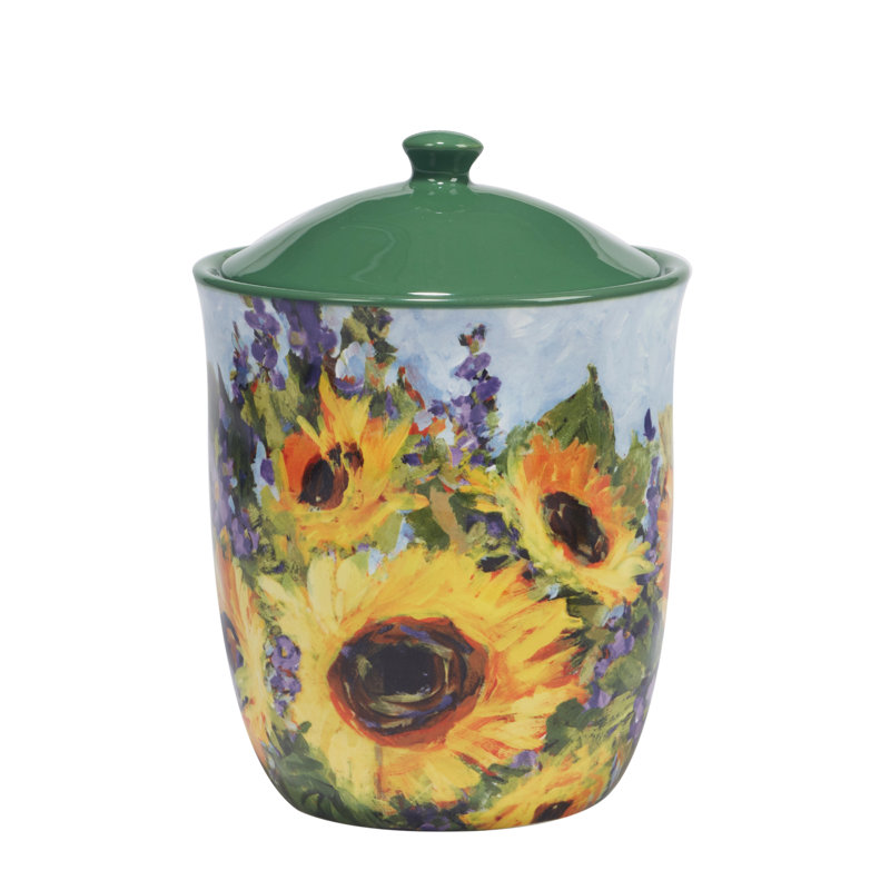 Certified International Sunflower Bouquet Canister Set 3 Pc. 54, 72 ...