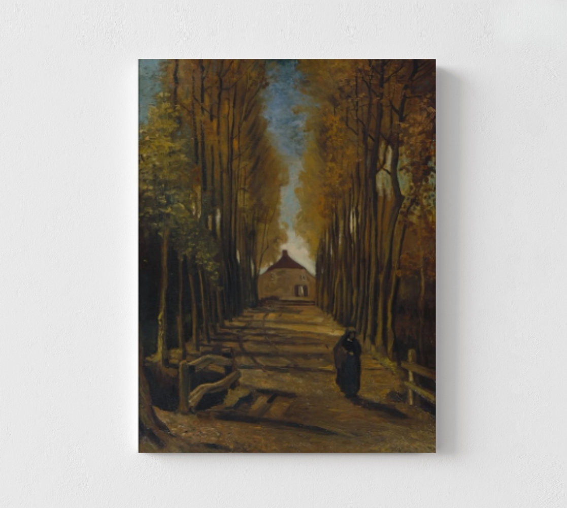 WeFrameArt Avenue Of Poplars In Autumn By Vincent Van Gogh, Autumn Oil ...