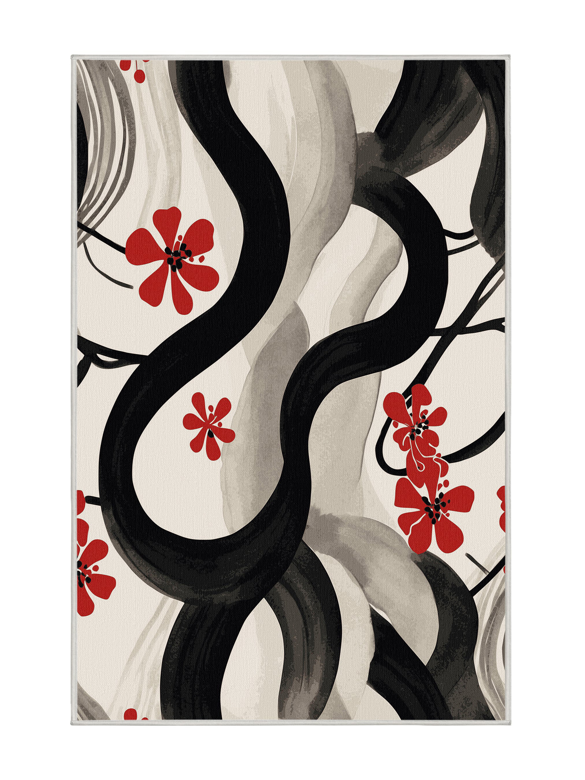 Winston Porter Crimson Breeze Rug | Wayfair