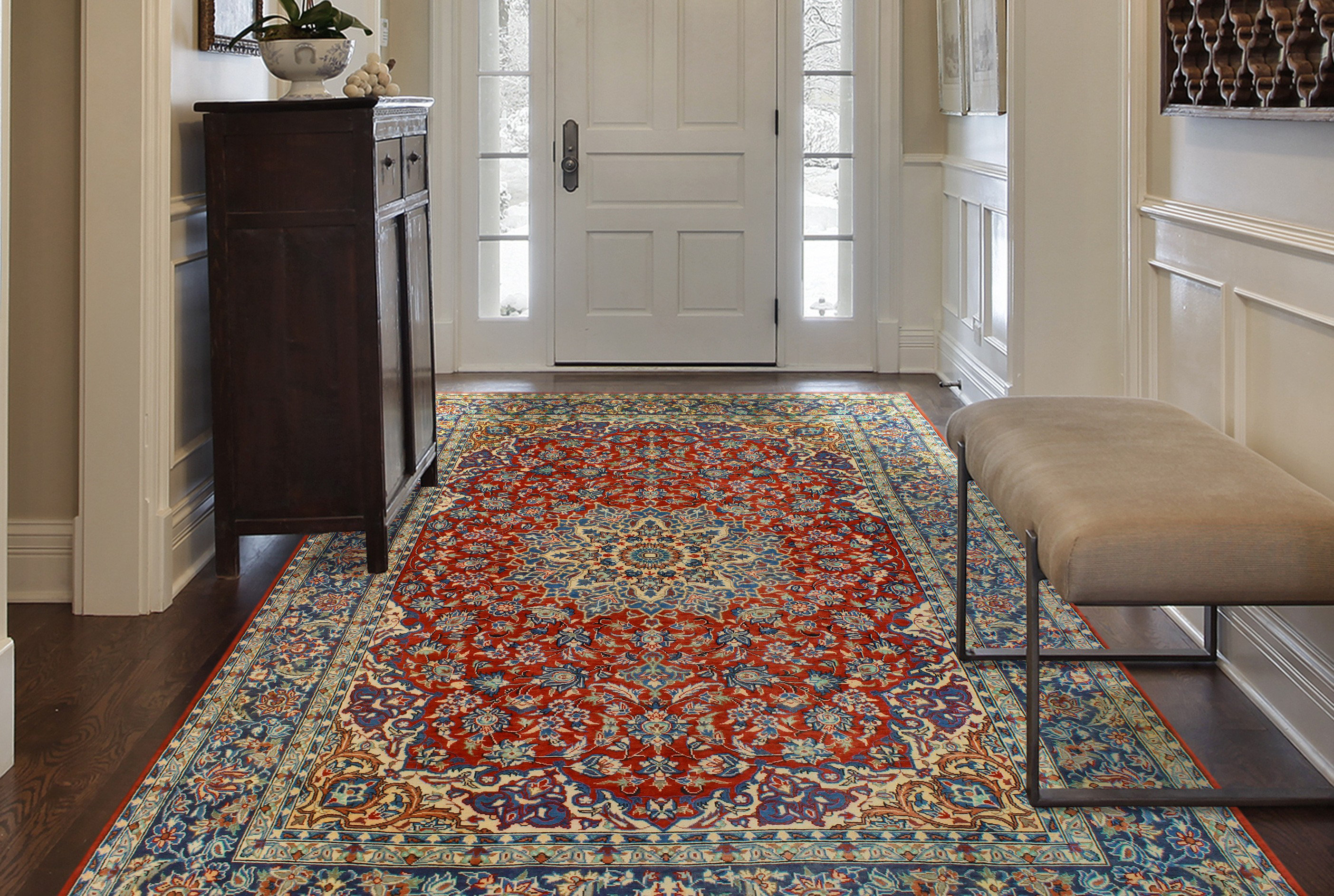 Isabelline Fine Vintage Shahrouk Red Rug | Wayfair