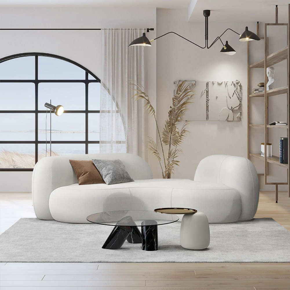 Orren Ellis Italian Minimalist Arc-shaped Design Sofa | Wayfair