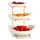Mercer41 3-Tier White Gold Ceramic Fruit Bowl - Countertop Fruit Rack ...