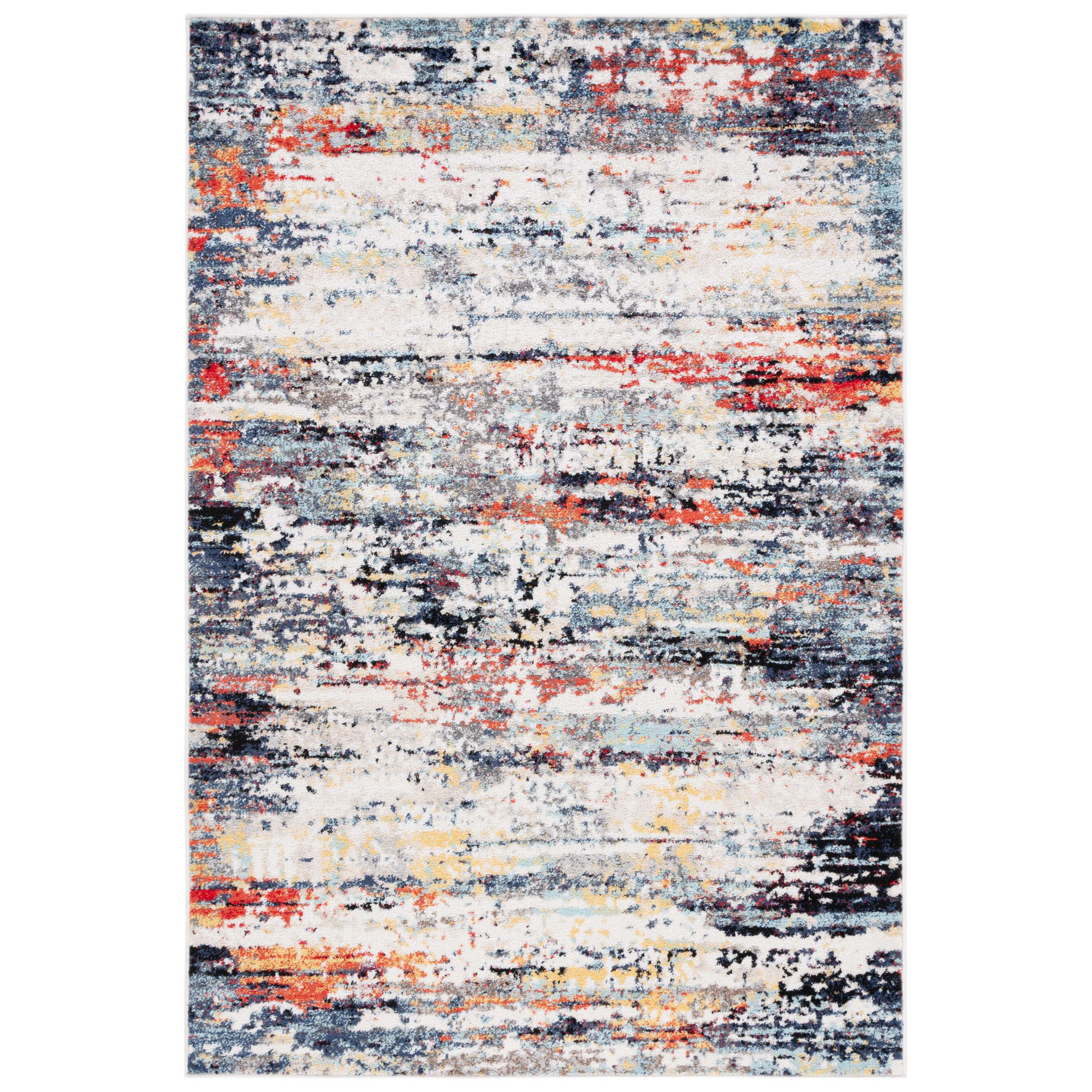 17 Stories Doffin Performance Abstract Rug | Wayfair