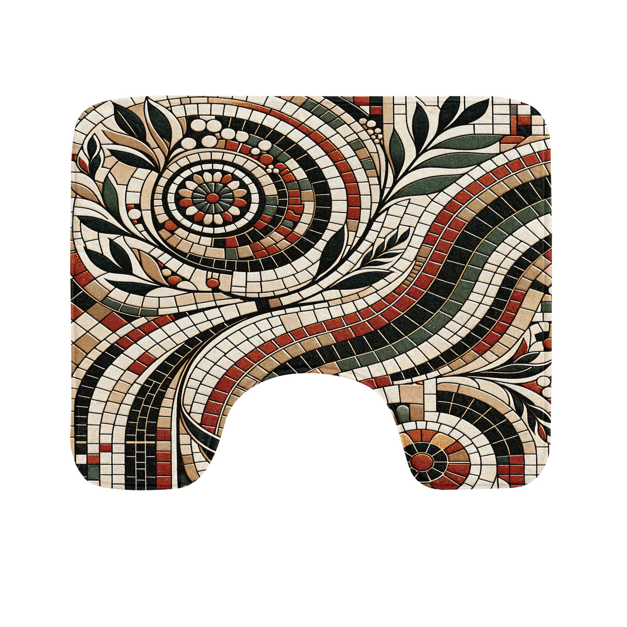 East Urban Home Boho Toilet Mat U-Shape Bathroom Rug 20" Raspberry ...