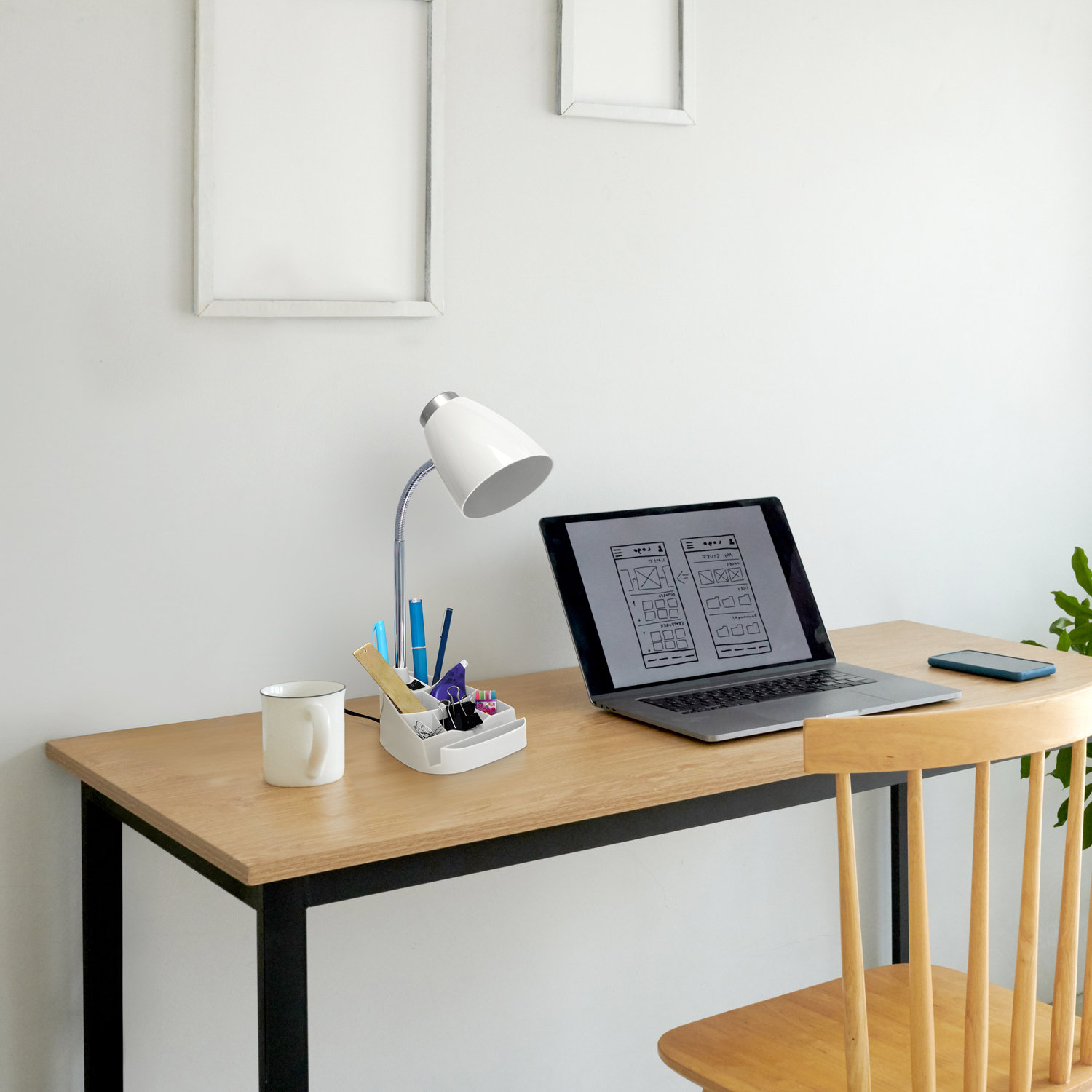 Isabelle & Max™ Compartmental Desk Lamp with iPhone/iPad/Tablet Stand ...