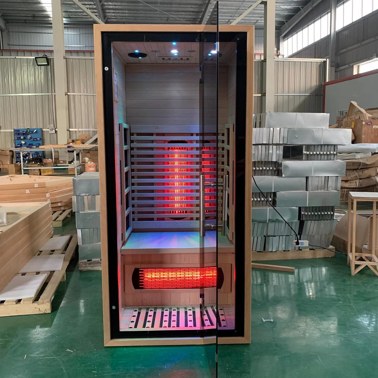 ZONEMEL People Indoor Infrared Sauna, Low EMF Full Spectrum Red Heater ...