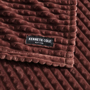 Kenneth Cole Textured Solid Plush Throw Blanket & Reviews | Wayfair