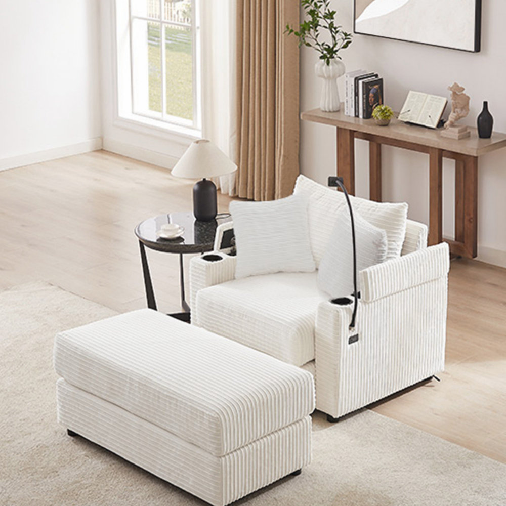 Latitude Run® Modern Style Single Sofa Sofa Couch with A Movable ...