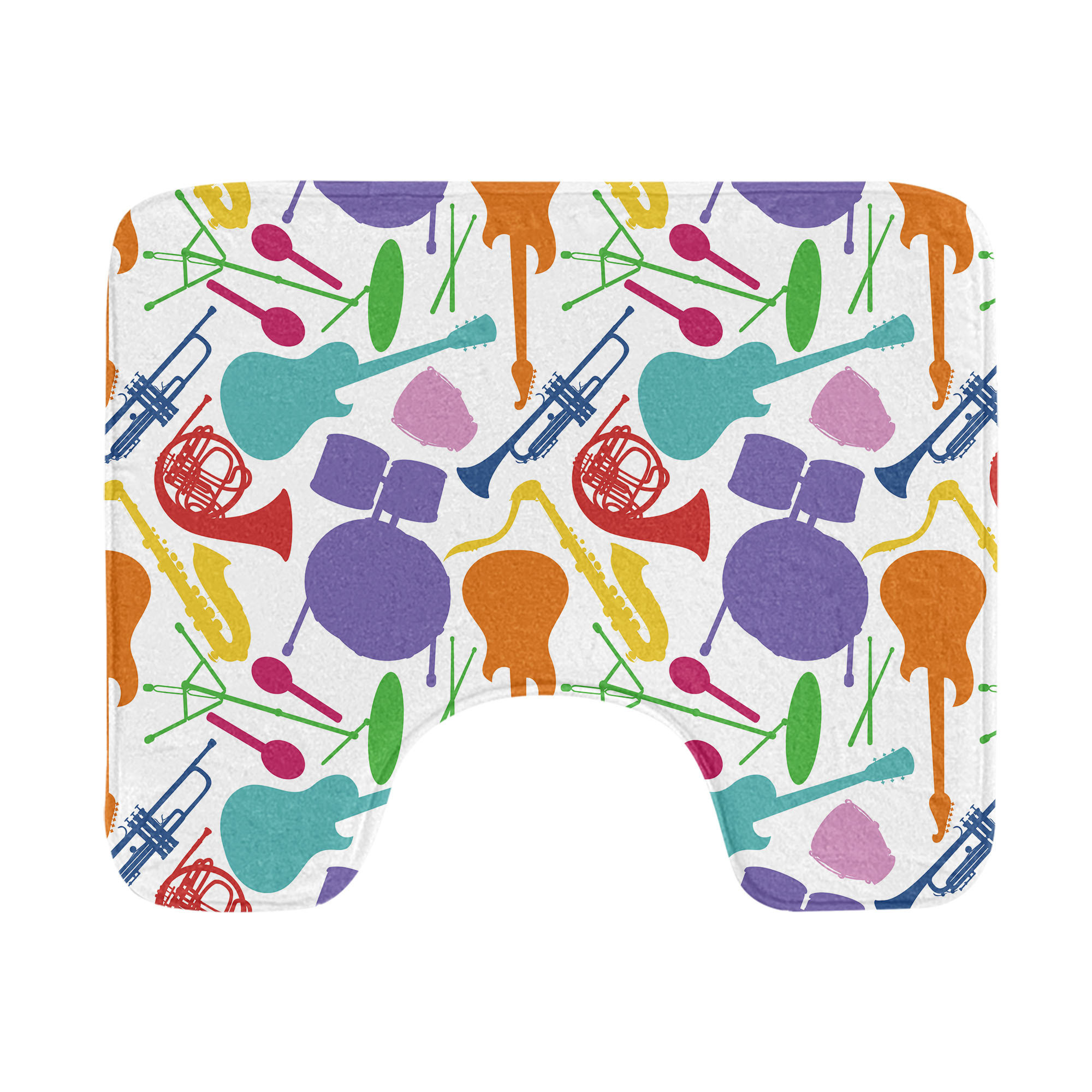 East Urban Home Music Toilet Mat U-Shape Bathroom Rug 20" Multicolor ...