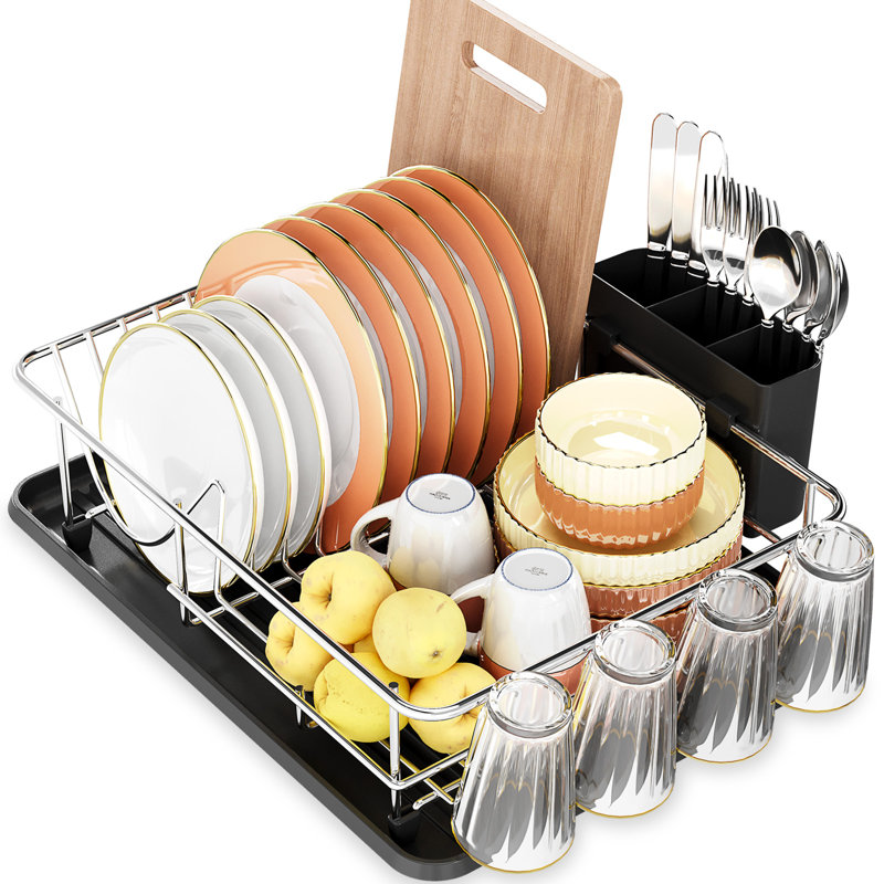 KINGRACK Metal Dish Drying Rack, Kitchen Dish Rack, Plate Rack,Extra ...
