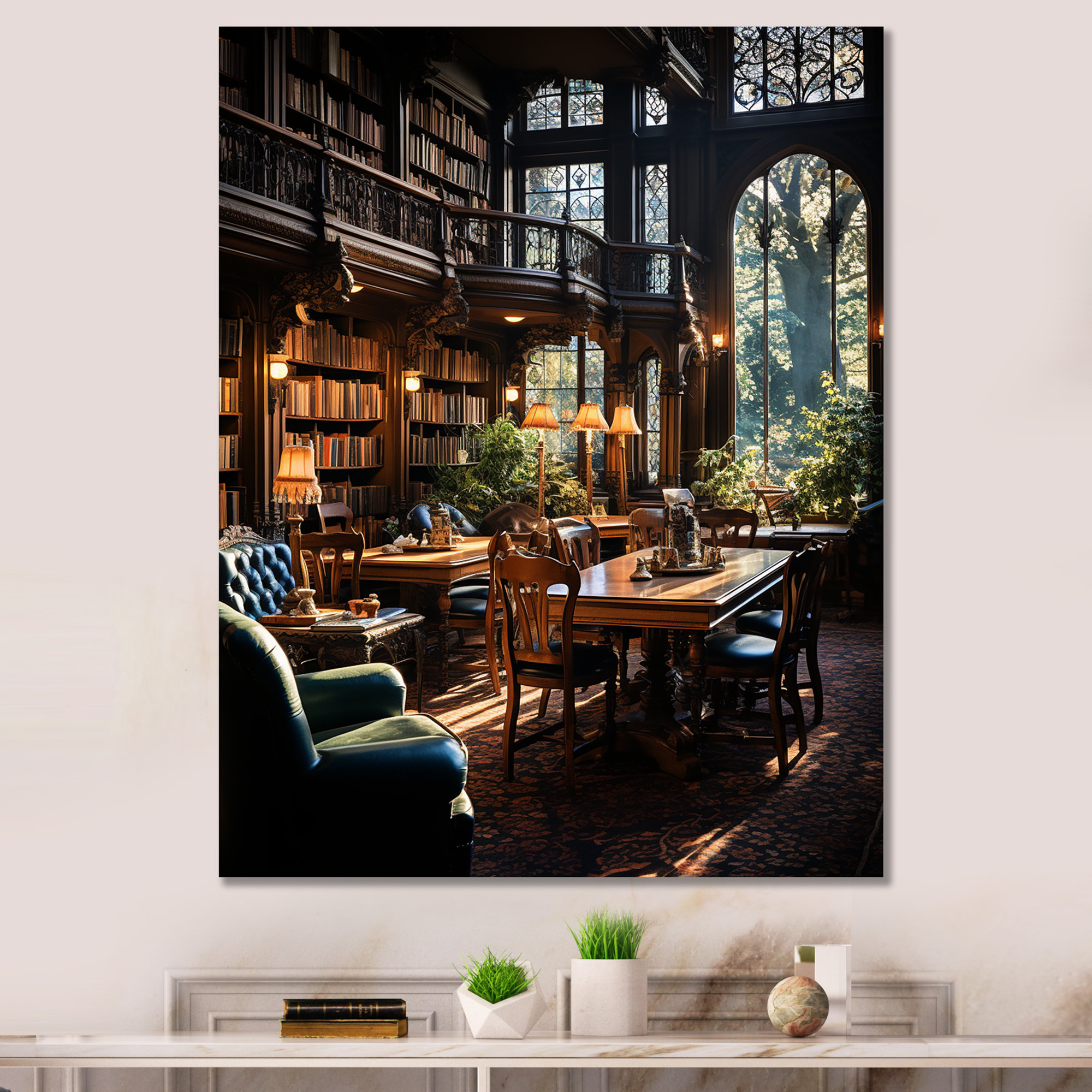 Red Barrel Studio® Linzey Libraries Literary Haven III - Libraries Wall ...