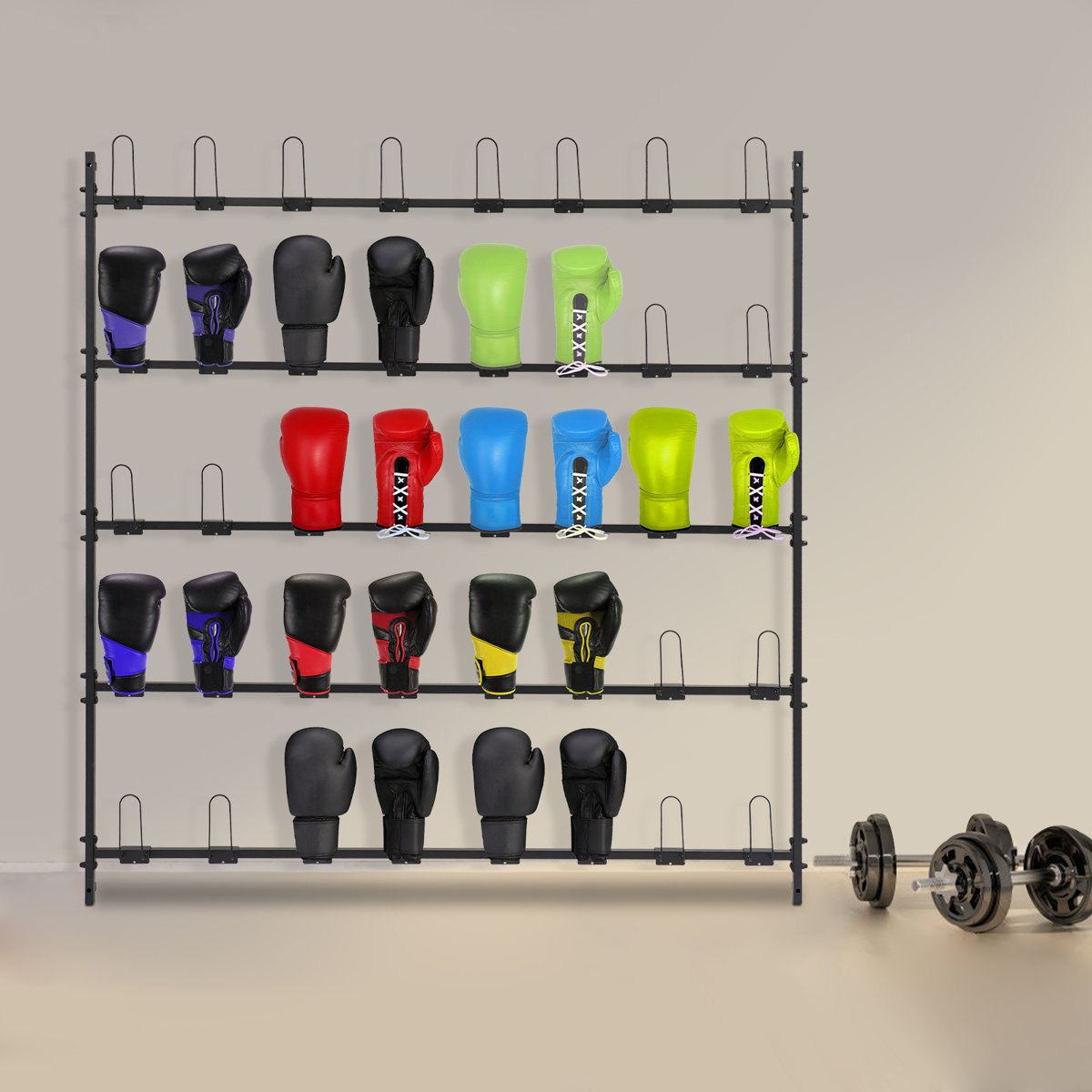 Latitude Run® Wall-Mounted Boxing Glove Holder Boxing Glove Storage ...