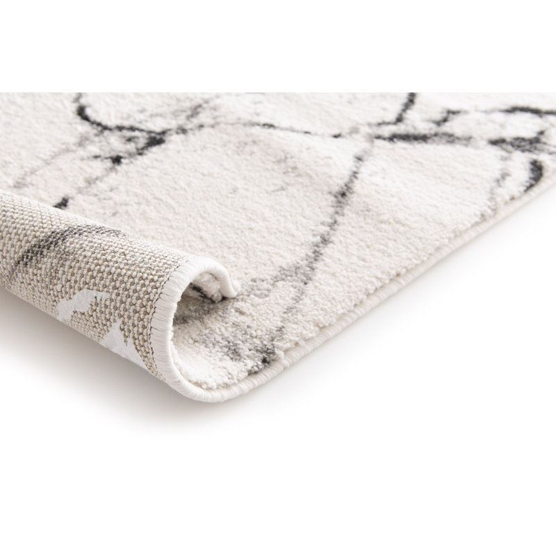 Mercury Row Heider Marble Print Grey/Cream Rug & Reviews | Wayfair.co.uk