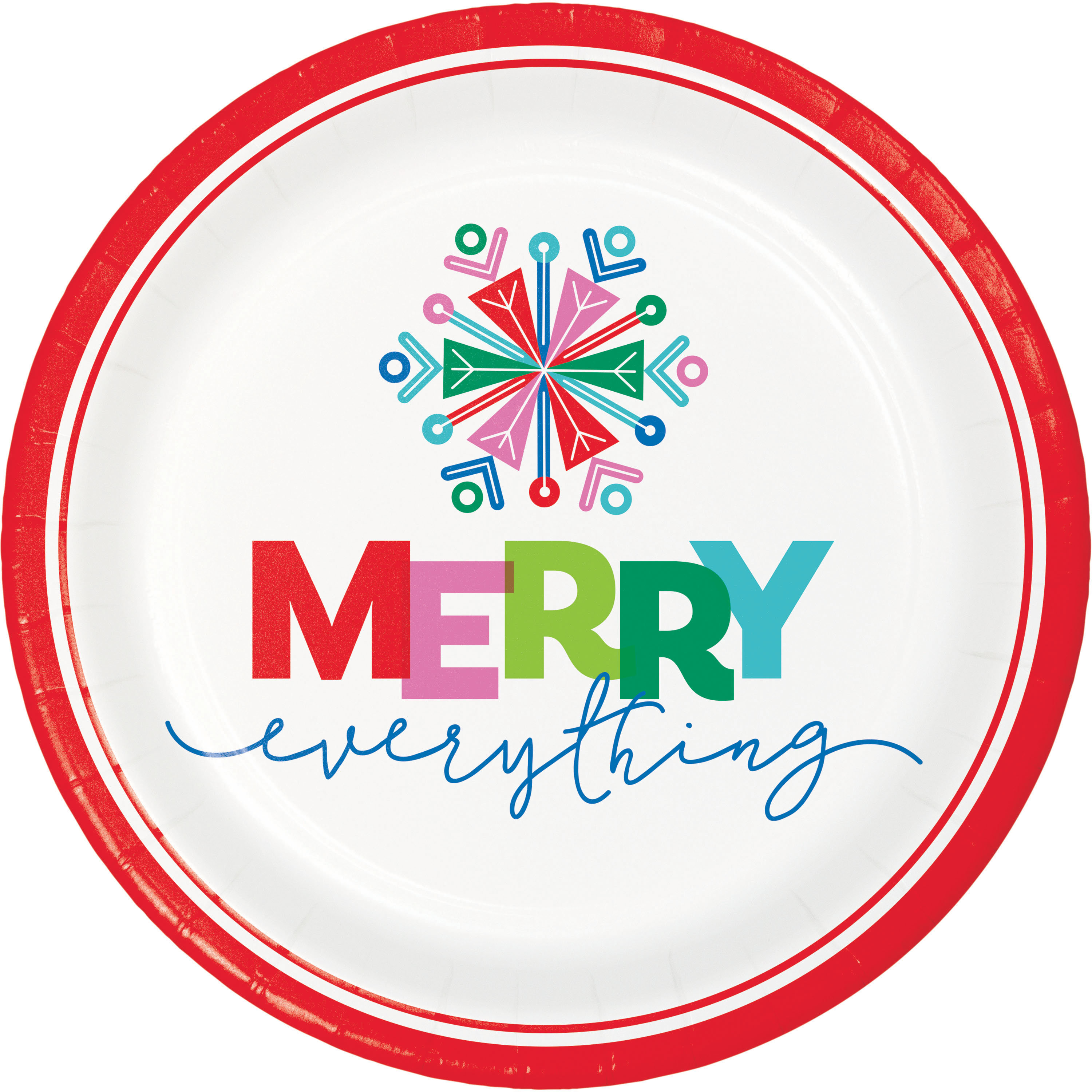 Creative Converting Merry Everything Christmas Paper Plates, 24 ct ...