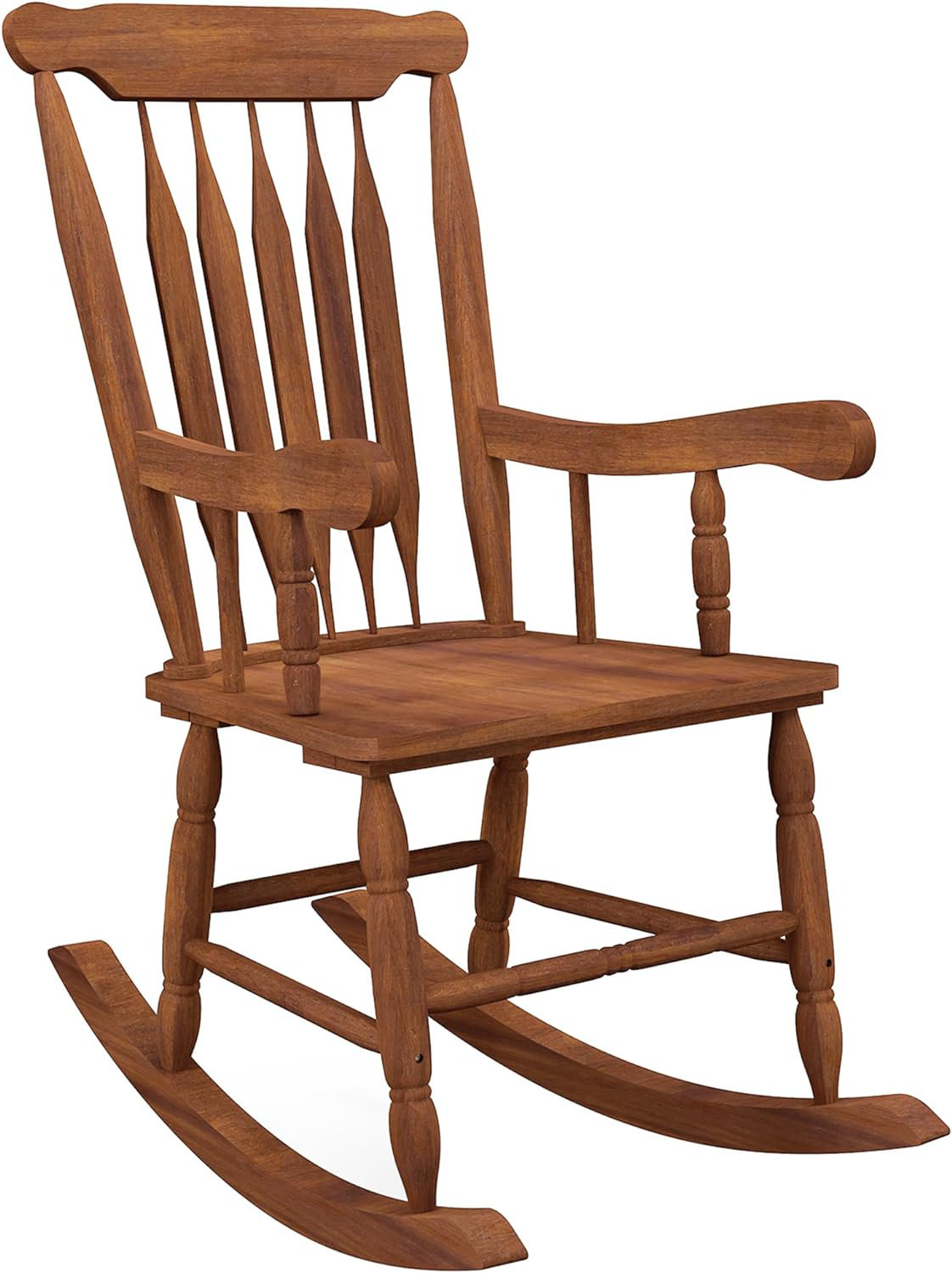 August Grove Outdoor Wood Rocking Chair, 350 Lbs. Porch Rocker With ...