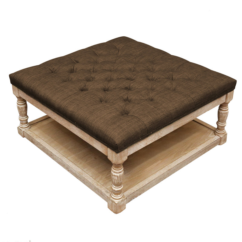 Ophelia & Co. Fontanet 34" Wide Tufted Square Cocktail Ottoman/Coffee ...