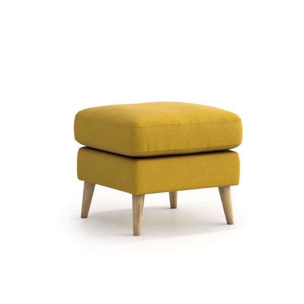 Hashtag Home Lindel 50cm Wide Square Solid Colour Standard Ottoman ...