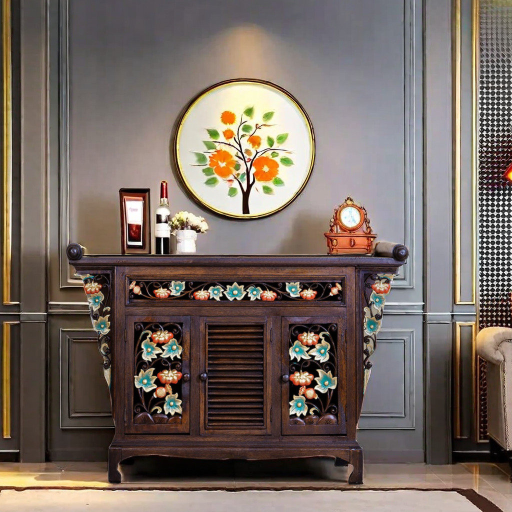 Dream cabinet Southeast Asian Style Living Room Porch Cabinet | Wayfair