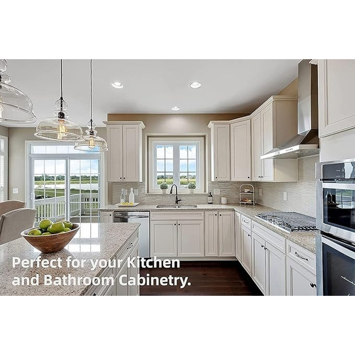 Decobasics 3/4" Overlay -Satin Nickel Self Closing Kitchen Cabinet ...