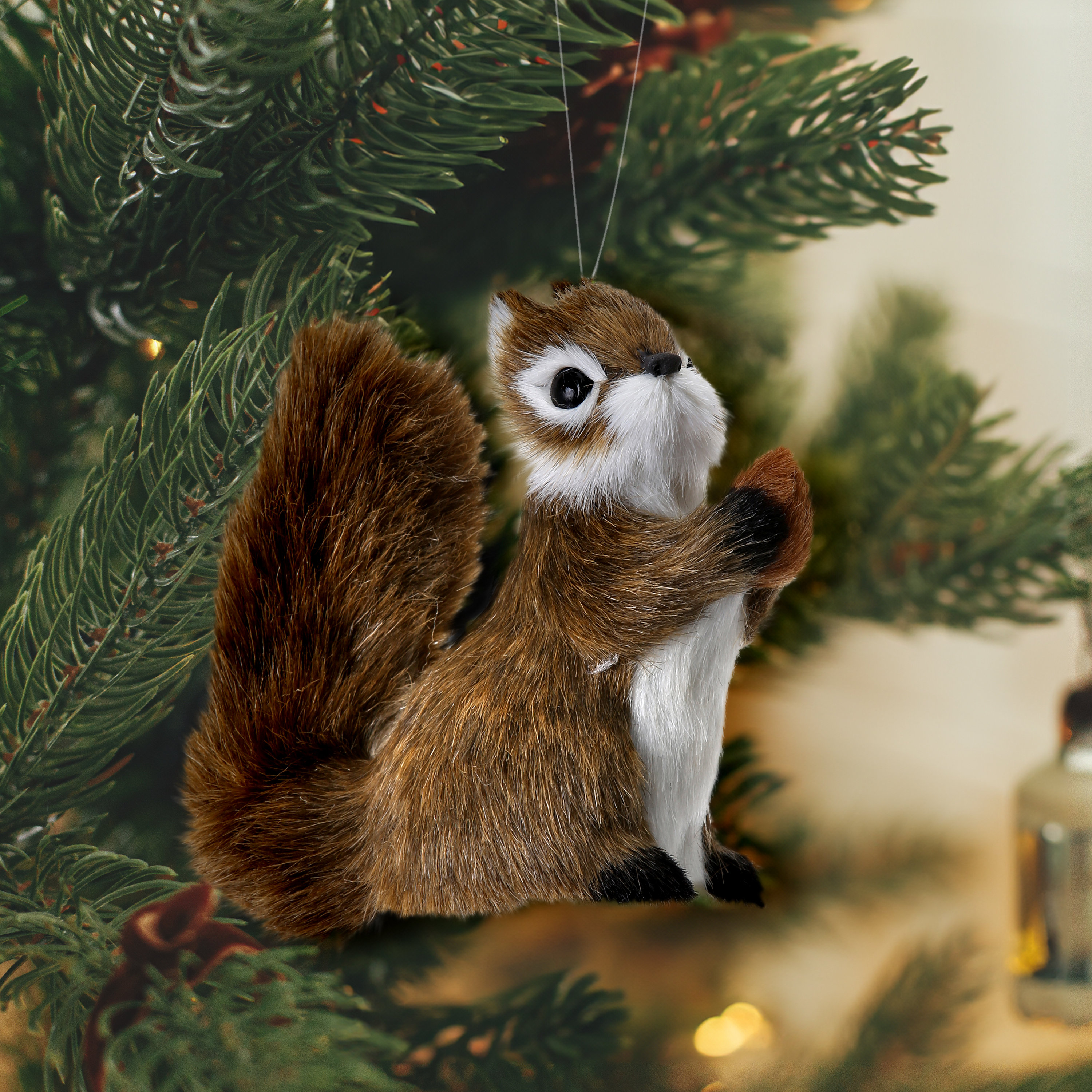 Regency International Furry Squirrel Ornament Set of 2 | Wayfair