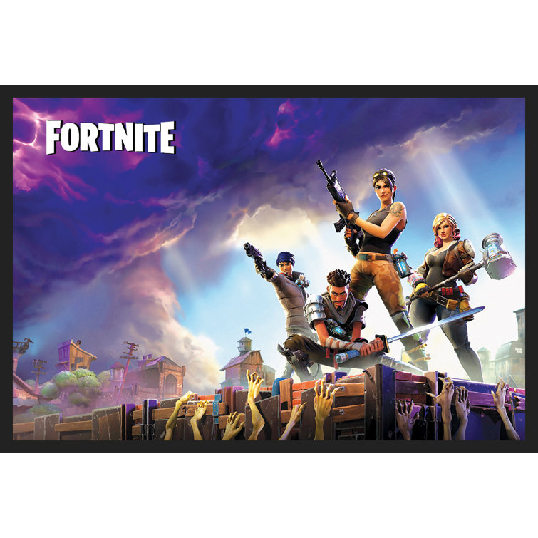 Buy Art For Less Fornite Zombies 24 x 36 Inch Framed Art Poster ...