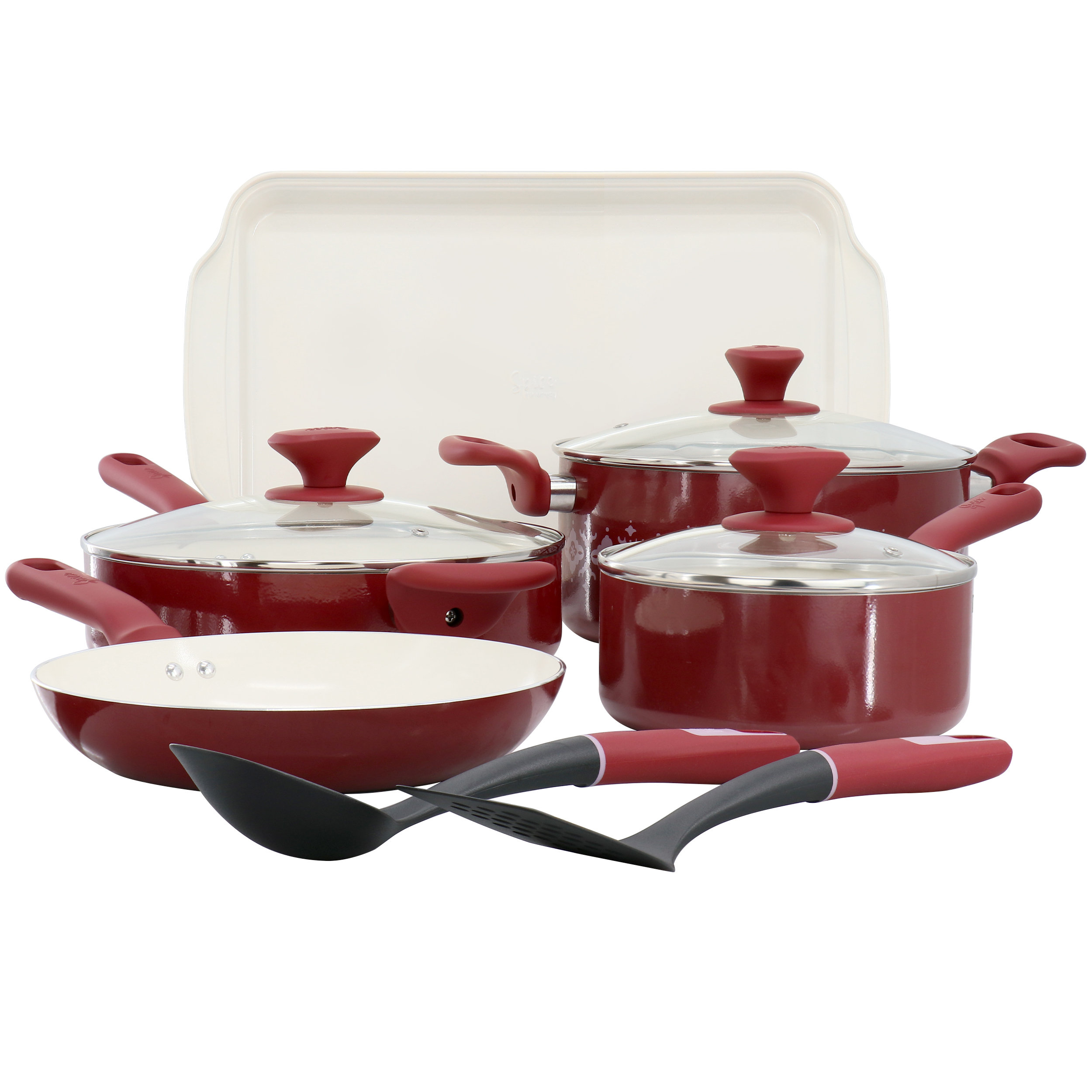 Gibson 10 - Piece Ceramic Cookware Set | Wayfair
