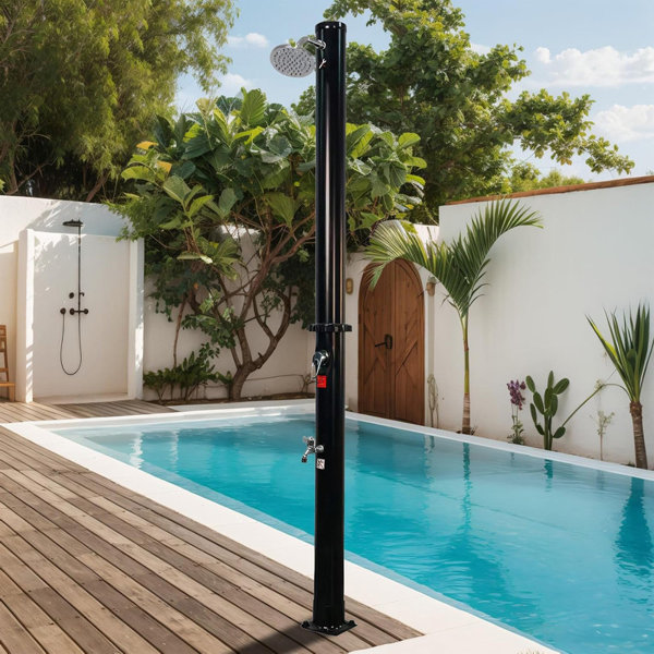 JASODI 5.3 Gallon 7 FT Solar Heated Shower with Shower Head & Foot ...