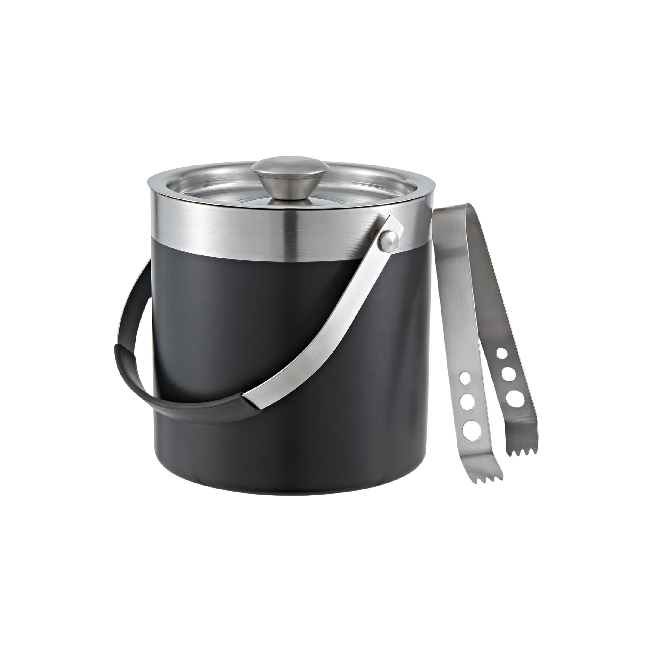 Buckingham Double Wall Ice Bucket with Tong Stainless Steel 2.3 Litre ...