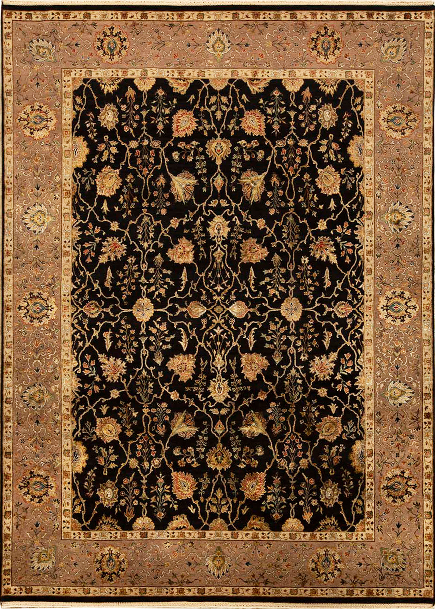 Bokara Rug Co., Inc. Hand-Knotted High-Quality Black and Brown Area Rug ...