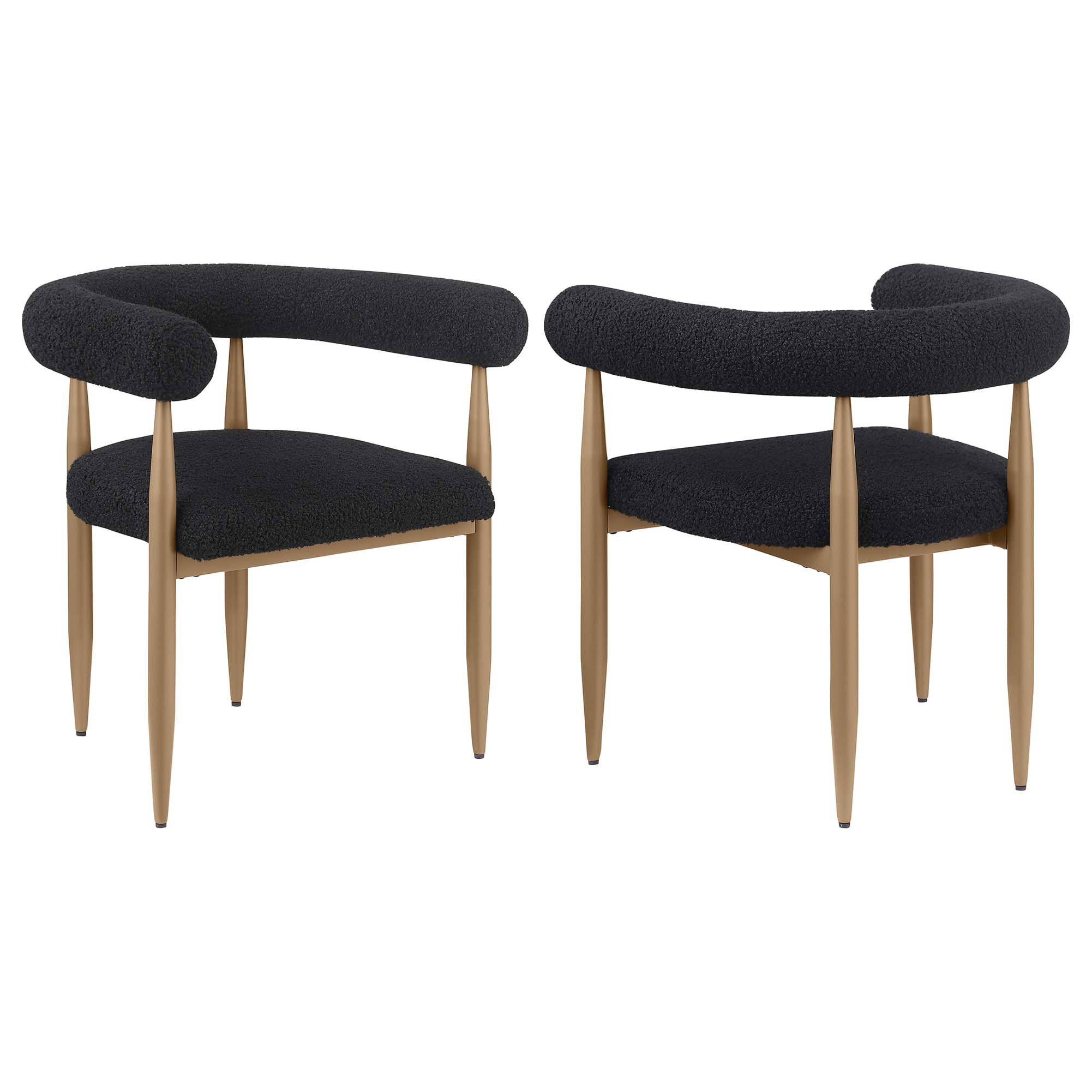 Hokku Designs 2Pc Set Modern U-Shaped Backrest Arms Dining Armchairs ...