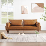 Union Rustic Choudhury 72'' Faux Leather Sofa & Reviews | Wayfair