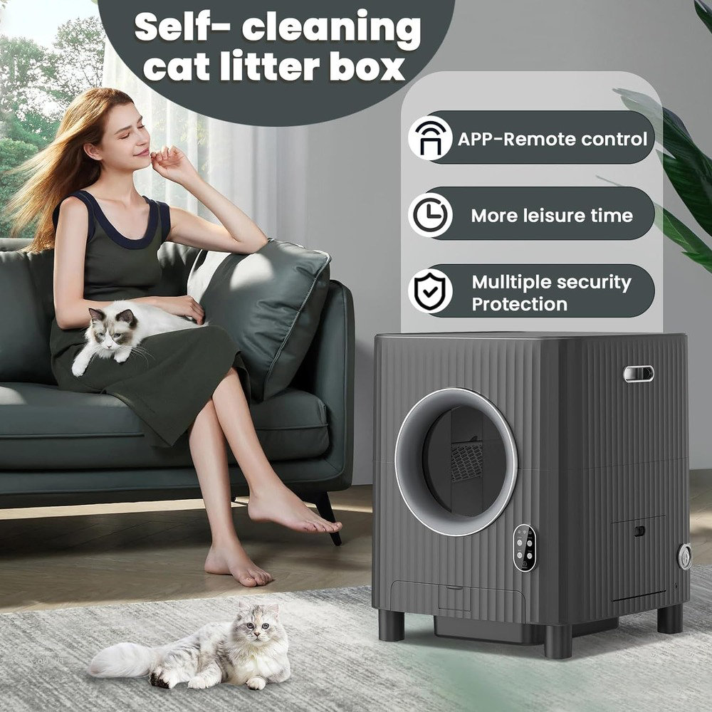 Cozy Oasis Plastic Self-Cleaning Litter Box | Wayfair