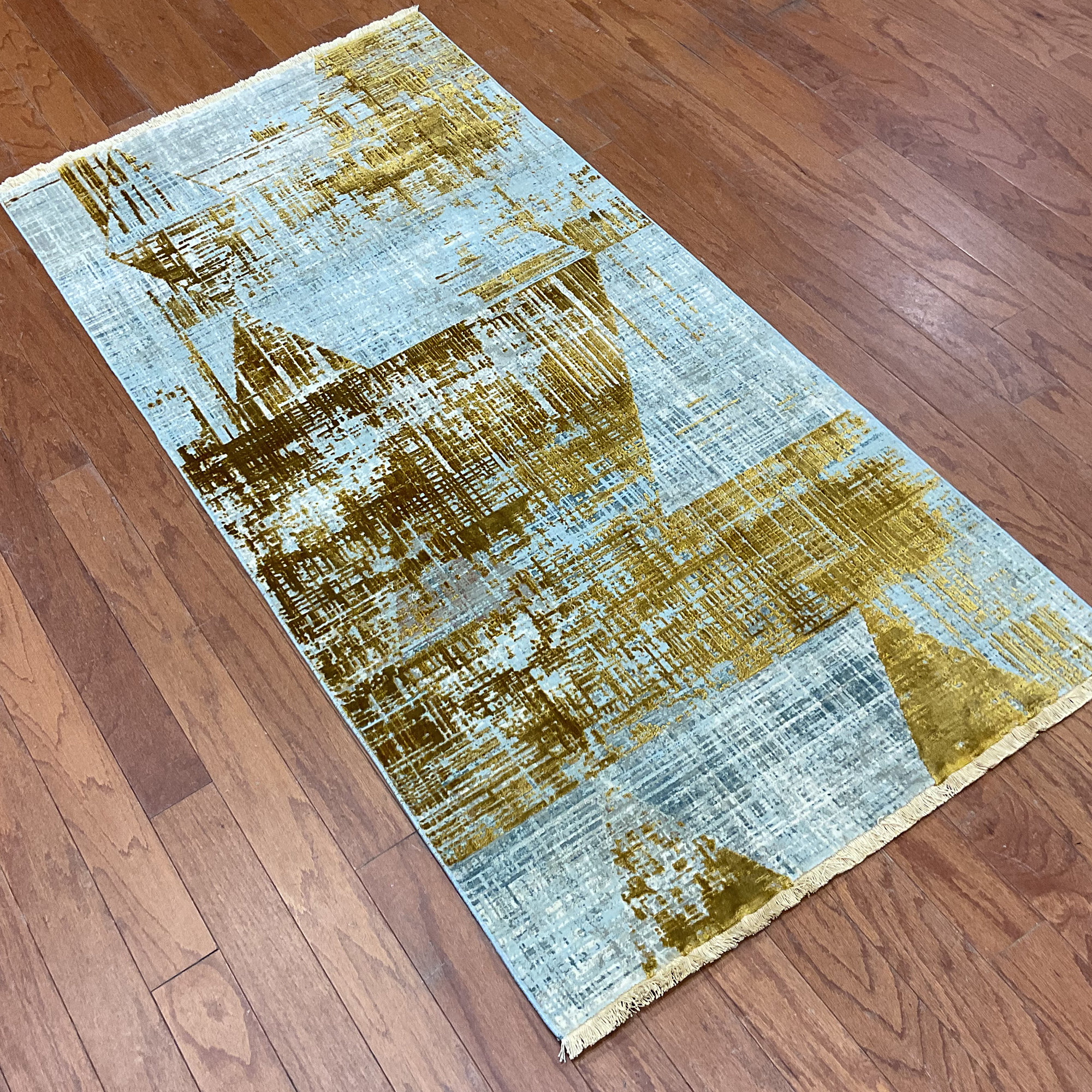 Mercer41 Turkish Modern Erased Design Wool & Silk Rug - Wayfair Canada