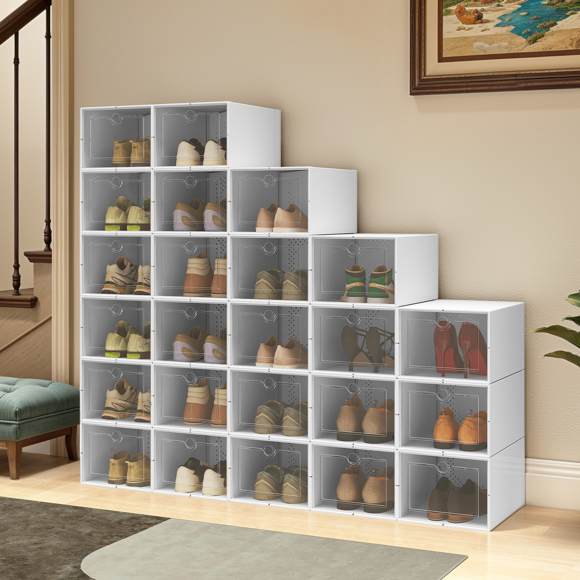 The Twillery Co.® Aurelio Foldable Large Size Shoe Storage Box ...