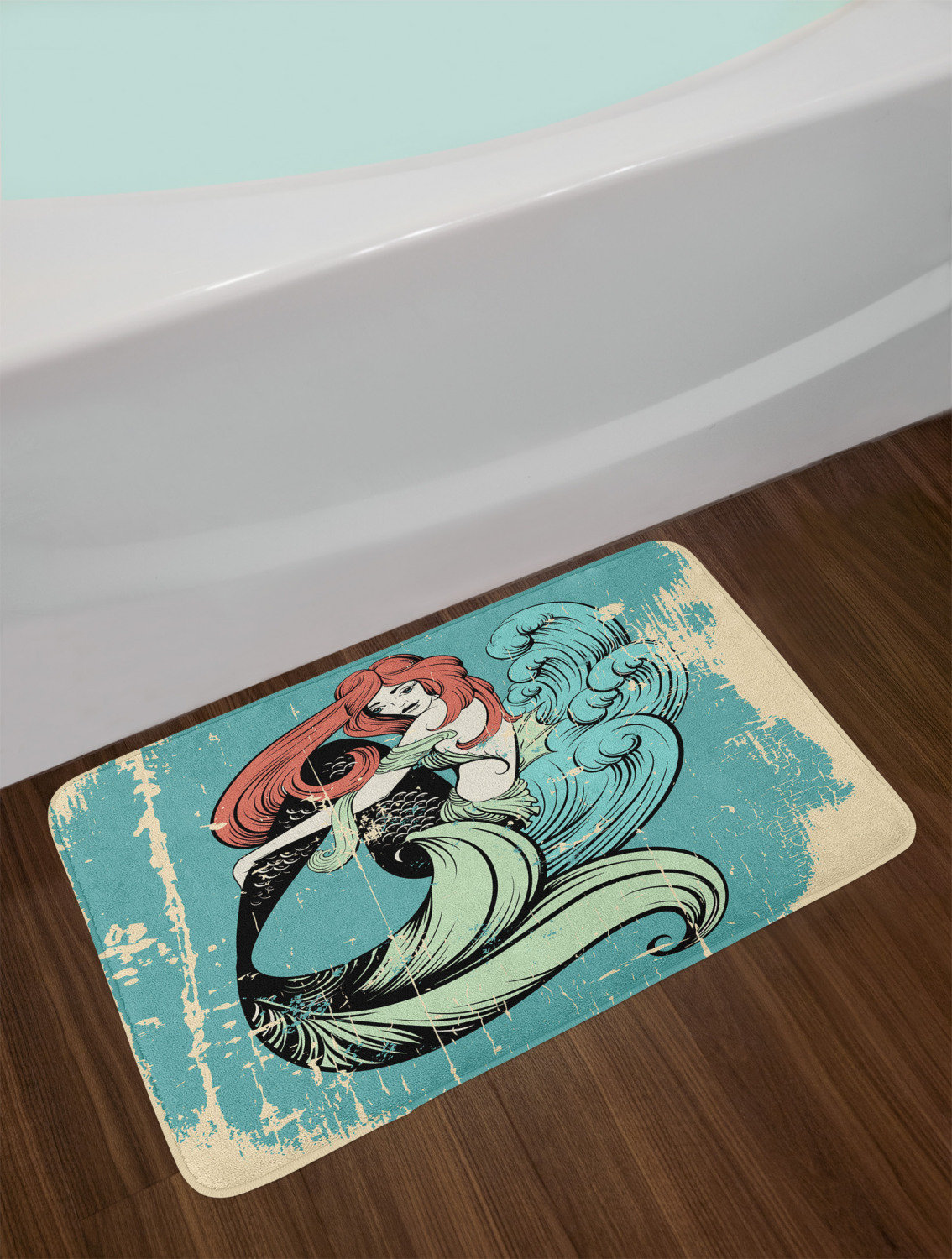 East Urban Home Vintage Mermaid Bath Rug | Wayfair