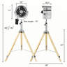 17 Stories Simple Deluxe Tripod Pedestal Fan, 3 Speed Adjustment ...
