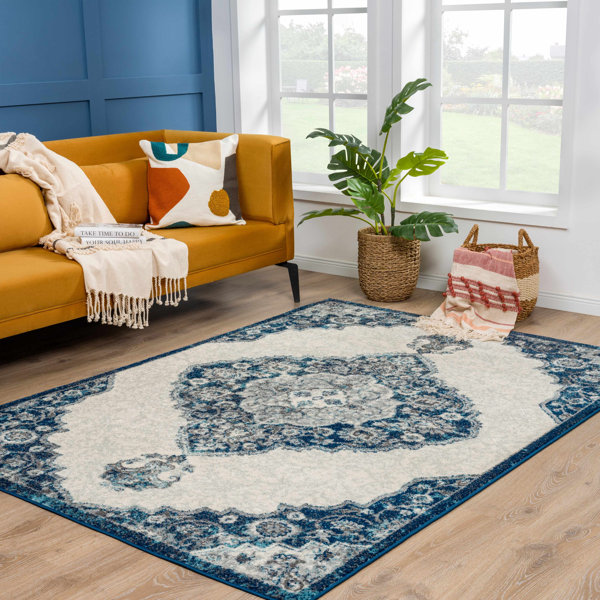 Bungalow Rose Douglass Oriental Ivory Area Rug & Reviews | Wayfair