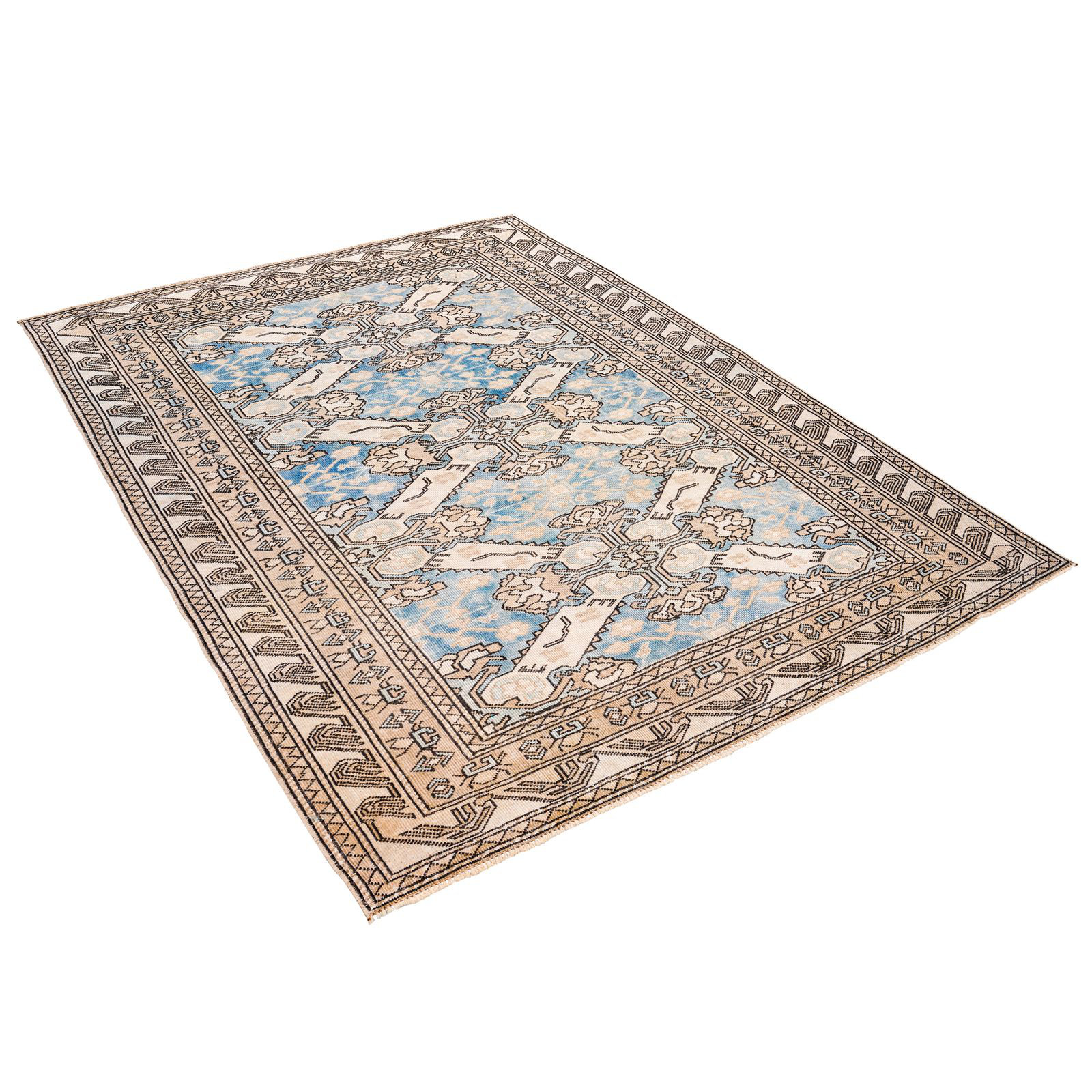 Home and Rugs One-of-a-Kind 4'6'' x 6' 1990s Area Rug in Beige/Blue ...