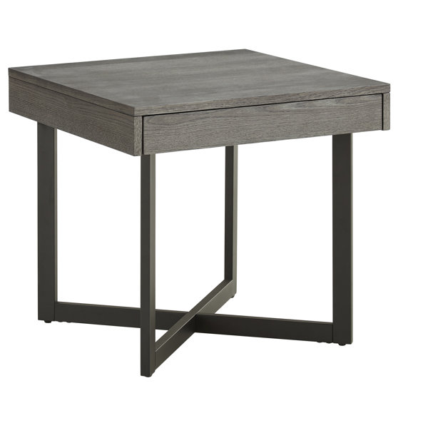 Sand & Stable Burch Cross Legs End Table with Storage & Reviews | Wayfair