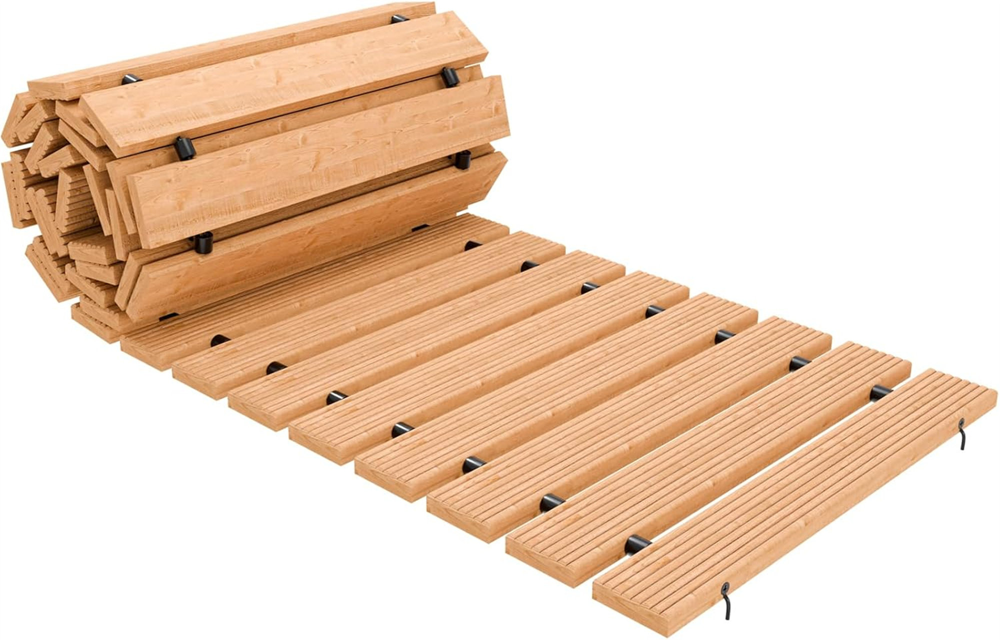 One Allium Way 12Ft Wooden Garden Pathway, Straight Roll-Out Cedar ...