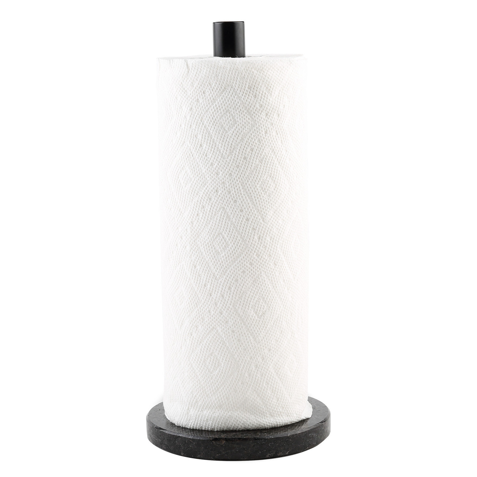 Ivy Bronx Natural Marble Upright Paper Towel Holder Stand Kitchen Towel ...