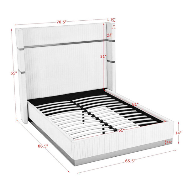 Mercer41 Jomiah Upholstered Wingback Bed | Wayfair