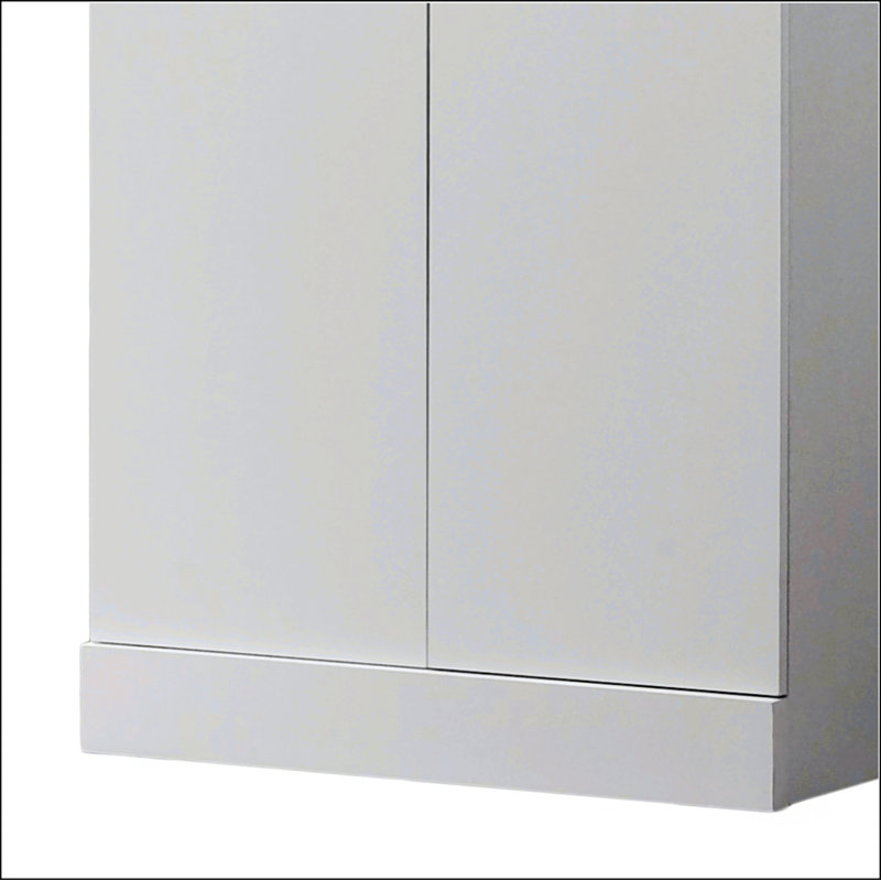 Ebern Designs Alara White 60" Height Simplistic Modern Double Door ...