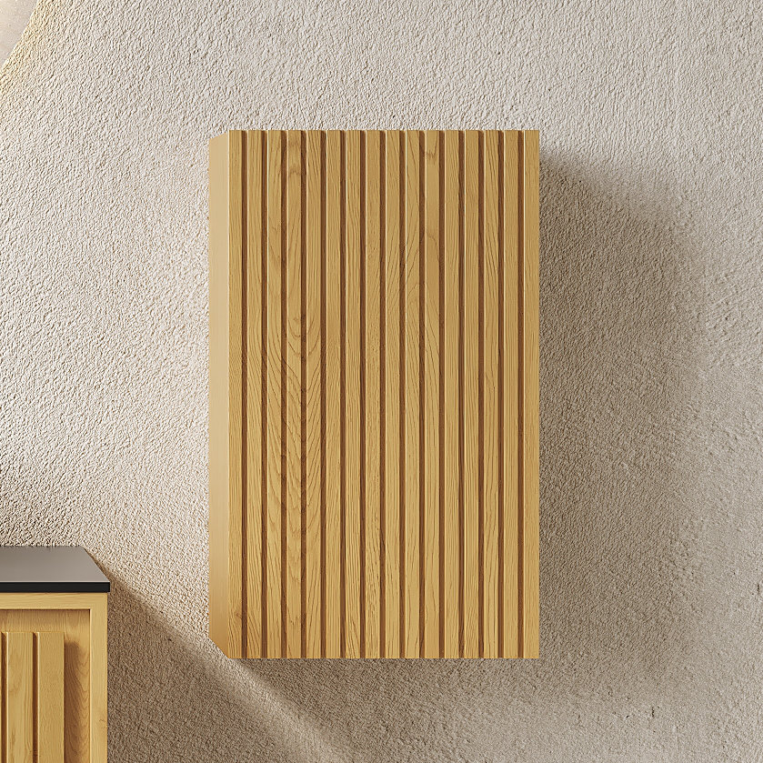 Latitude Run® Remy Wall-Mounted Tall Bathroom Storage Cabinet with Door ...