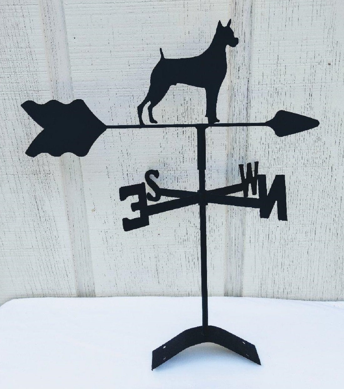 The Lazy Scroll Roof Mount Boxer Weathervane | Wayfair
