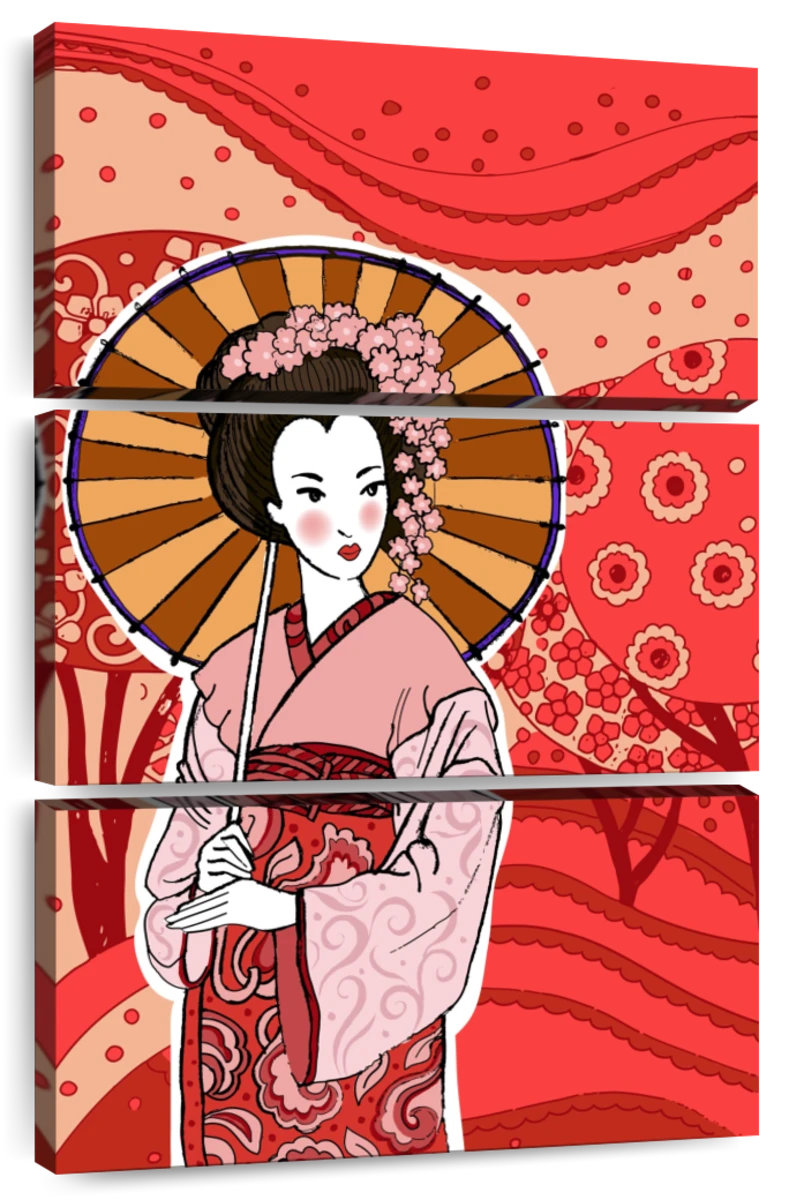 Lark Manor™ Leisha Japanese Geisha In Spring | Wayfair