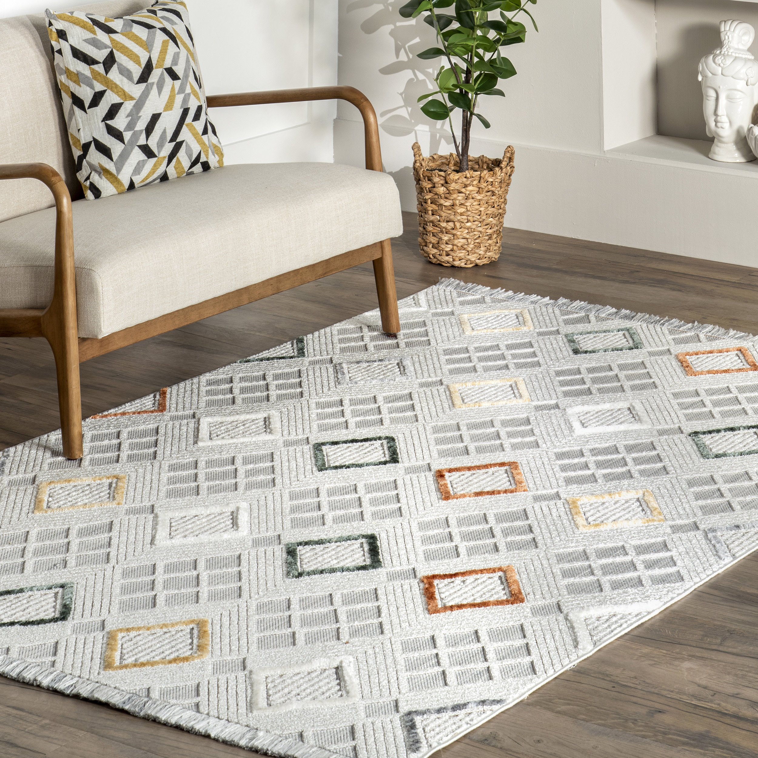 Union Rustic ACOS12A_Light Grey Area Rug & Reviews - Wayfair Canada