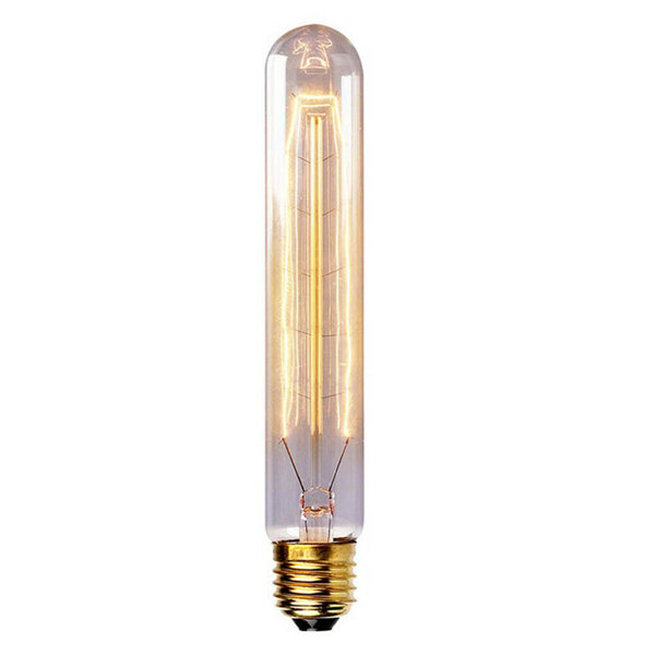 Symple Stuff 60W Dimmable Incandescent Vintage Edison Tube Light Bulb ...